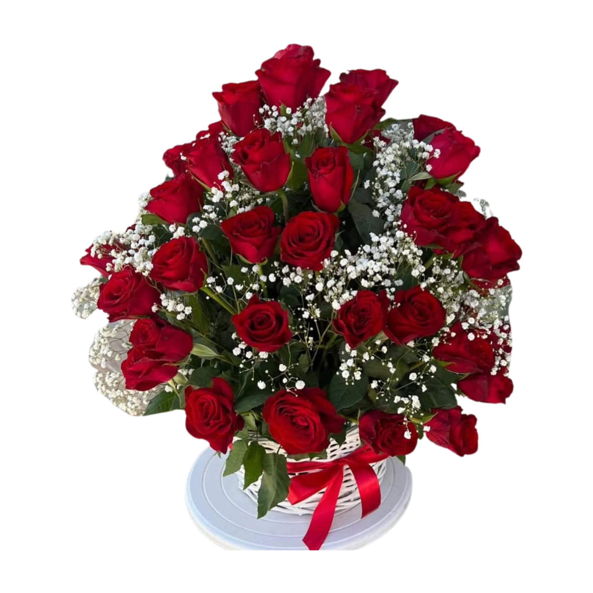 Send Luxurious Red Roses Basket in Sulaymaniyah | Iraq Online Florist ...